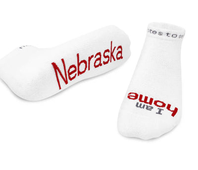 Notes to Self "I am home Nebraska" Socks-White - Multiple Sizes– Jilly ...