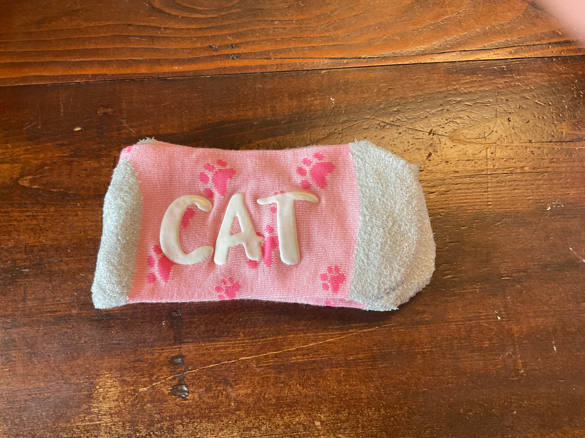 Women’s Pink Cat Fuzzy Gripper Socks | Jilly's Socks 'n Such