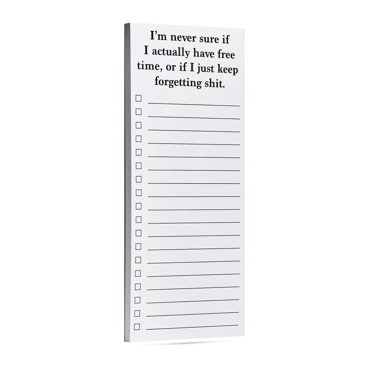 Free Time or Forgetting Shit List Notepad | Jilly's Socks 'n Such